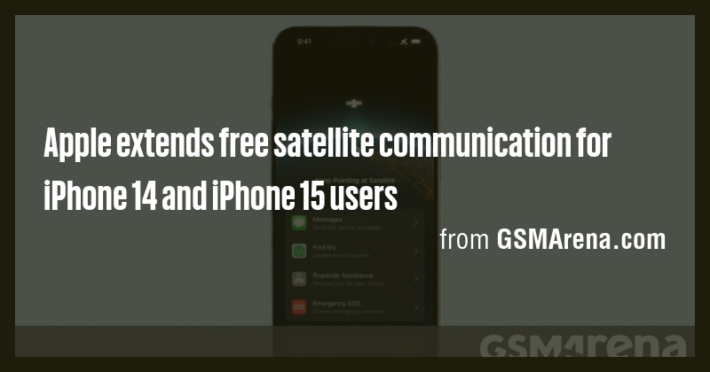 Apple extends free satellite communication for iPhone 14 and iPhone 15 ...