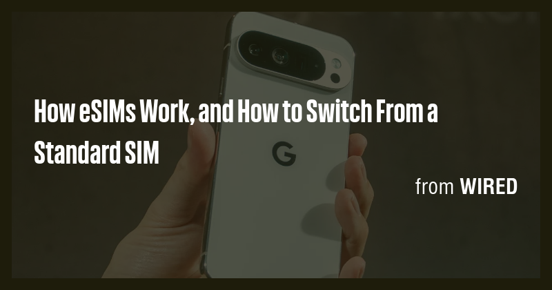How eSIMs Work, and How to Switch From a Standard SIM - Briefly