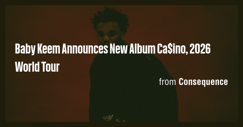 Baby Keem Announces New Album Ca$ino, 2026 World Tour - Briefly