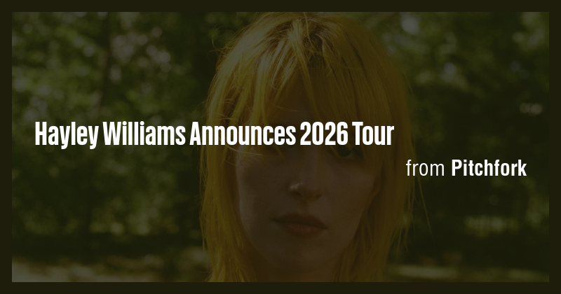 Hayley Williams Announces 2026 Tour - Briefly