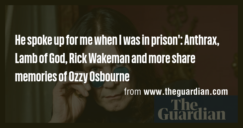 He spoke up for me when I was in prison': Anthrax, Lamb of God, Rick ...