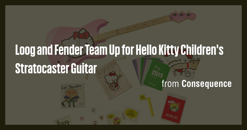 Loog and Fender Team Up for Hello Kitty Children's Stratocaster Guitar ...