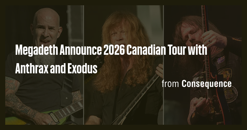 Megadeth Announce 2026 Canadian Tour with Anthrax and Exodus - Briefly