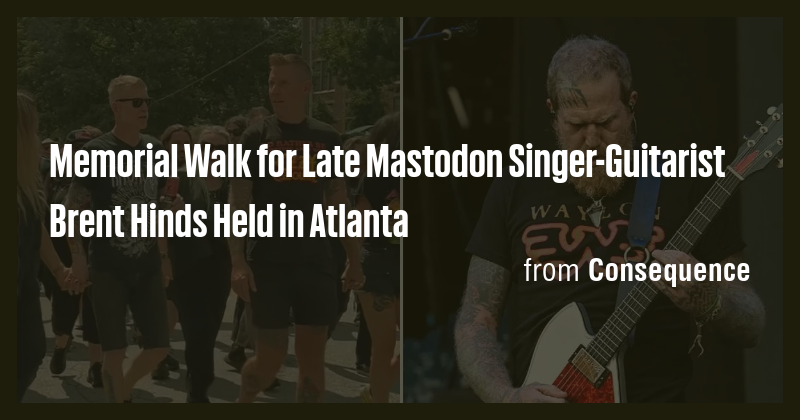 Memorial Walk for Late Mastodon Singer-Guitarist Brent Hinds Held in ...