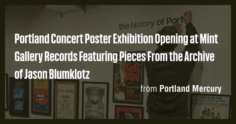 Portland Concert Poster Exhibition Opening at Mint Gallery Records ...