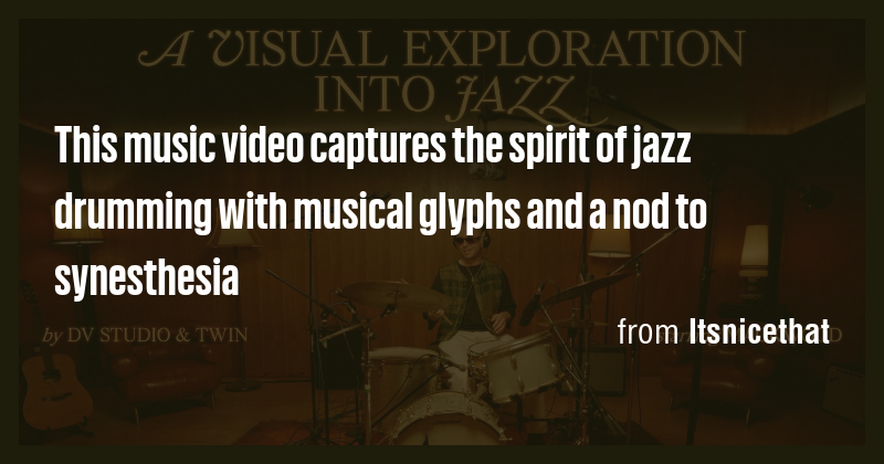 This music video captures the spirit of jazz drumming with musical ...
