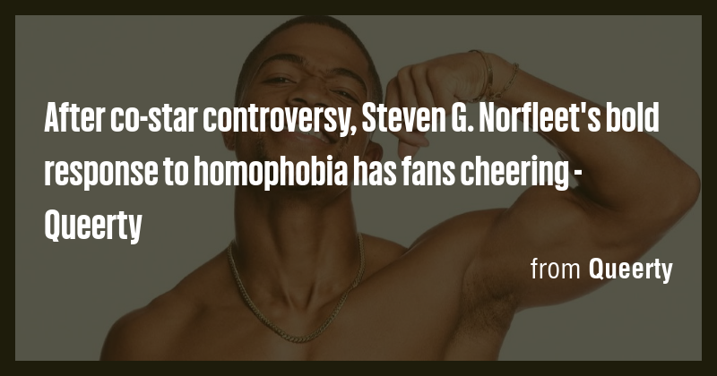After co-star controversy, Steven G. Norfleet's bold response to ...