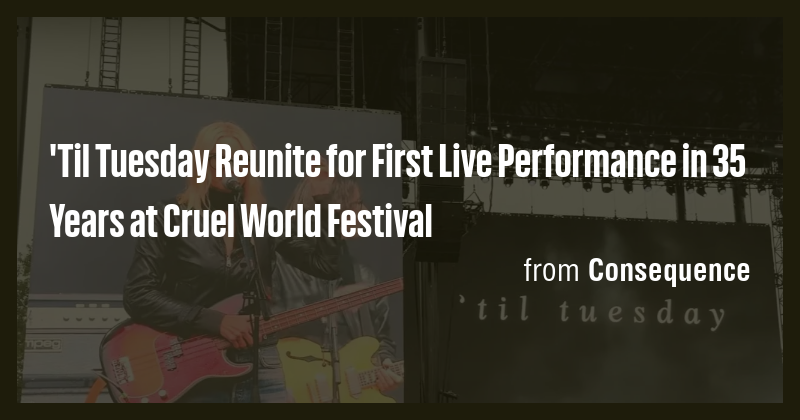 'Til Tuesday Reunite for First Live Performance in 35 Years at Cruel ...