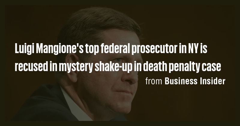 Luigi Mangione's top federal prosecutor in NY is recused in mystery ...