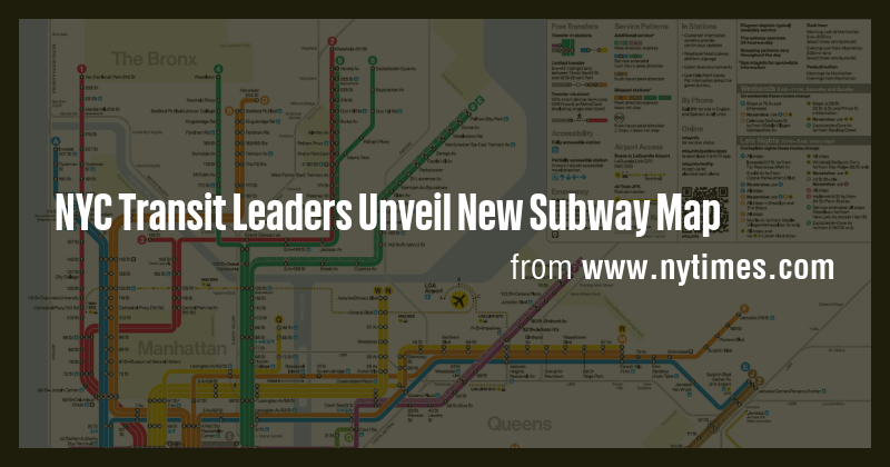 NYC Transit Leaders Unveil New Subway Map - Briefly