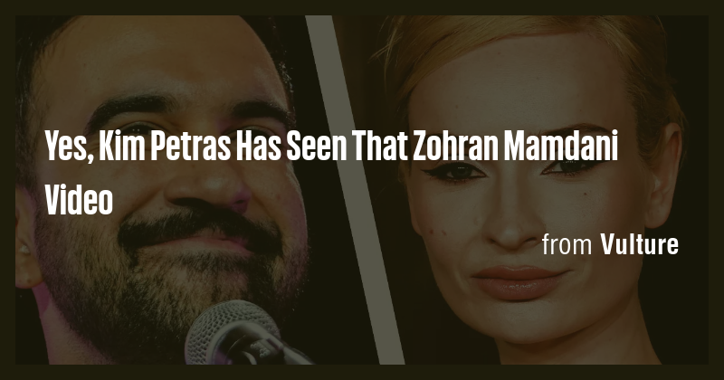 Yes, Kim Petras Has Seen That Zohran Mamdani Video - Briefly