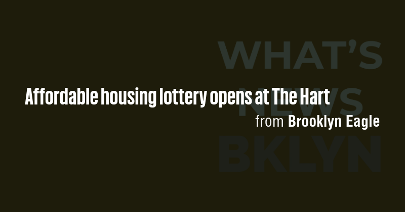 Affordable housing lottery opens at The Hart - Briefly