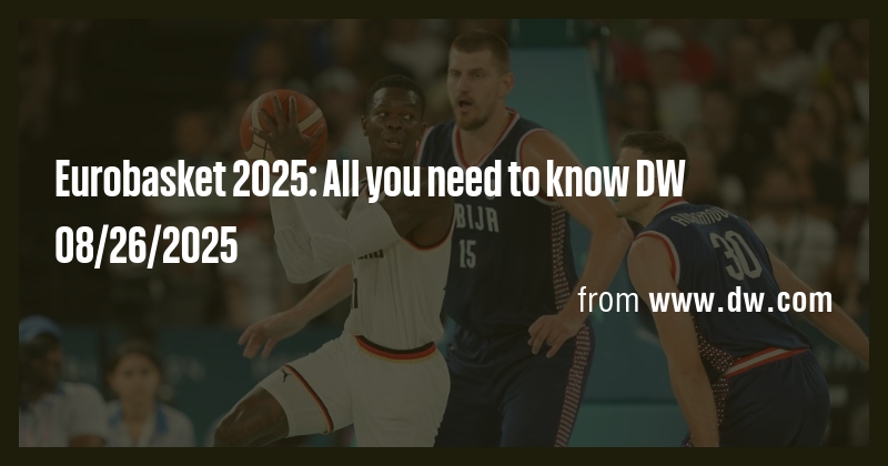 Eurobasket 2025: All you need to know DW 08/26/2025 - Briefly
