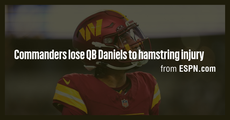 Commanders lose QB Daniels to hamstring injury - Briefly