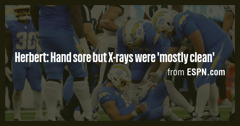 Herbert: Hand sore but X-rays were 'mostly clean' - Briefly