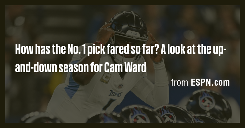 How has the No. 1 pick fared so far? A look at the up-and-down season ...