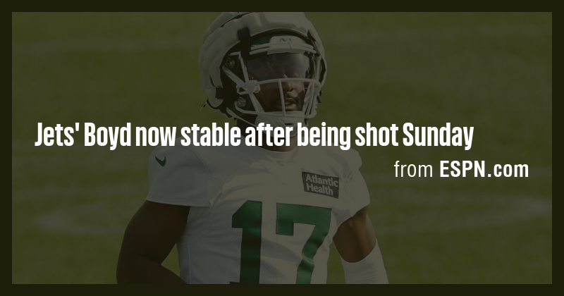 Jets' Boyd now stable after being shot Sunday - Briefly