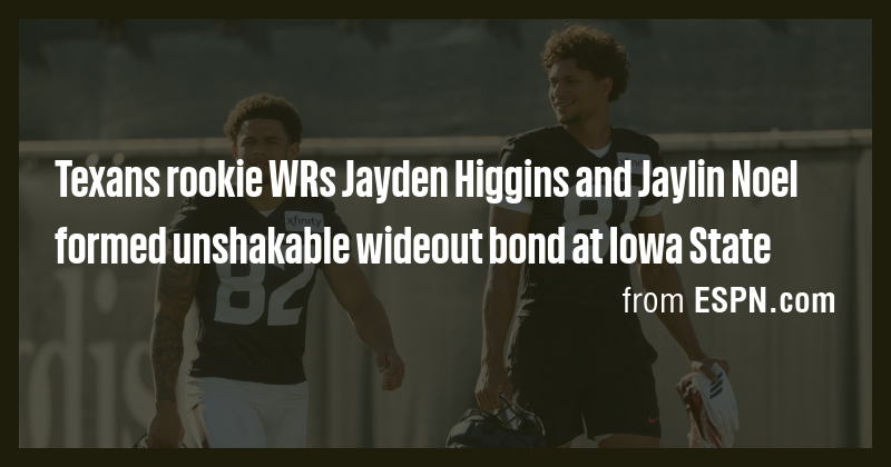 Texans rookie WRs Jayden Higgins and Jaylin Noel formed unshakable ...