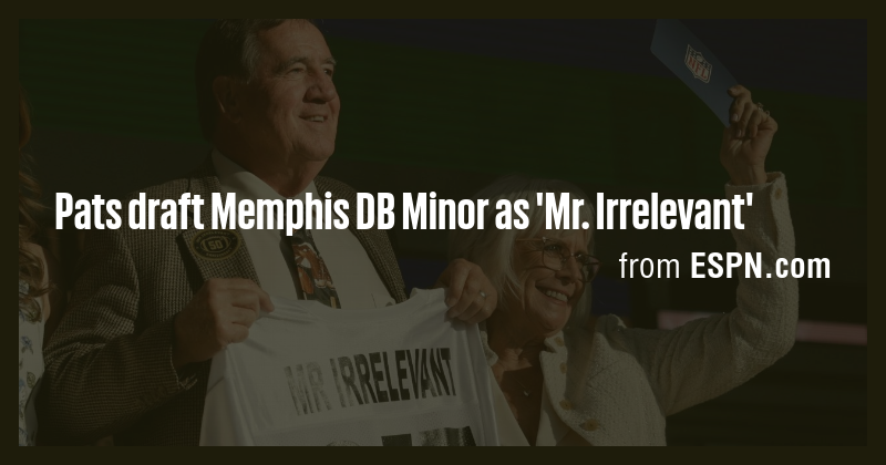 Pats draft Memphis DB Minor as 'Mr. Irrelevant' - Briefly