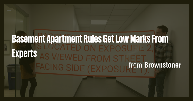 Basement Apartment Rules Get Low Marks From Experts - Briefly