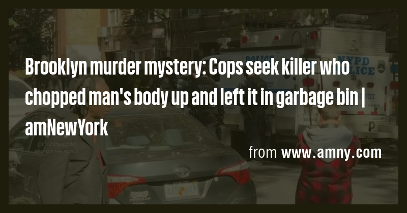 Brooklyn murder mystery: Cops seek killer who chopped man's body up and ...