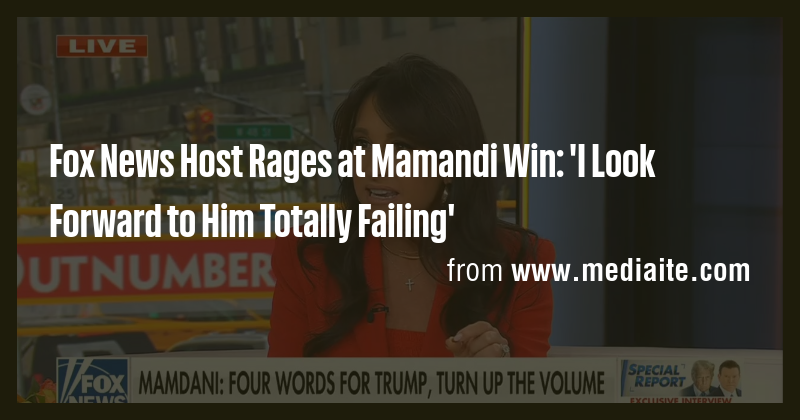 Fox News Host Rages at Mamandi Win: 'I Look Forward to Him Totally ...