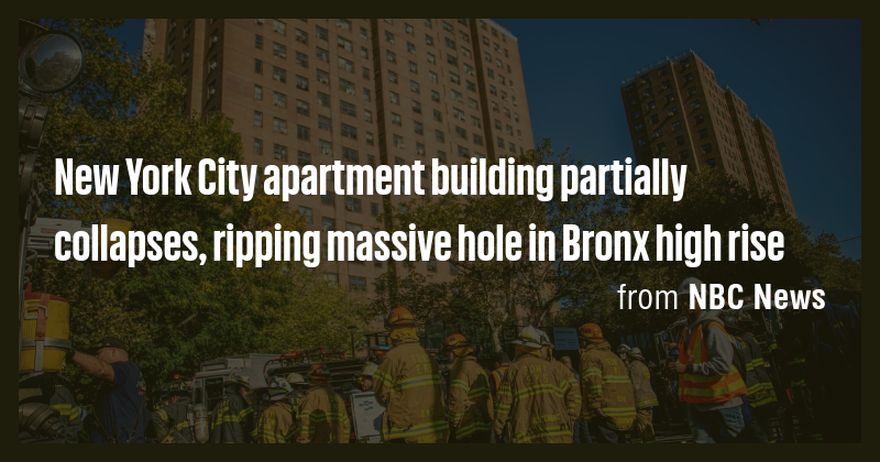 New York City apartment building partially collapses, ripping massive ...