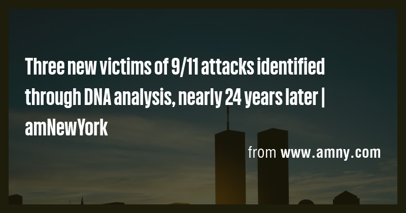 Three new victims of 9/11 attacks identified through DNA analysis ...