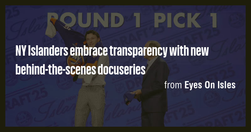 NY Islanders embrace transparency with new behind-the-scenes docuseries ...