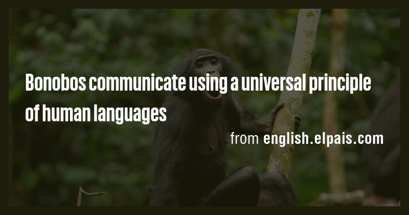 Bonobos communicate using a universal principle of human languages ...