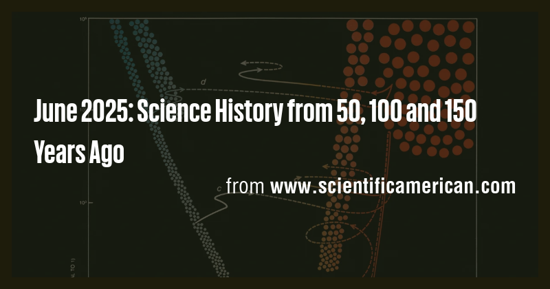 June 2025: Science History from 50, 100 and 150 Years Ago - Briefly