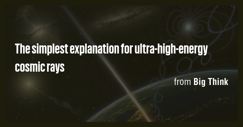 The simplest explanation for ultra-high-energy cosmic rays - Briefly