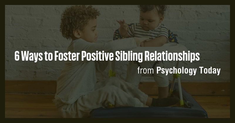 6 Ways to Foster Positive Sibling Relationships - Briefly