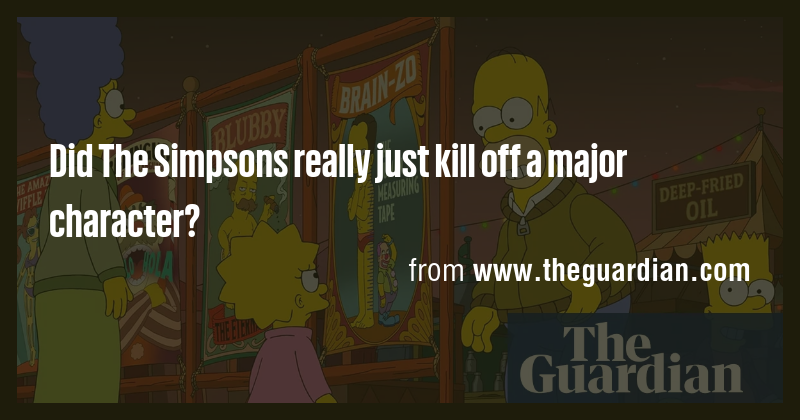 Did The Simpsons really just kill off a major character? - Briefly