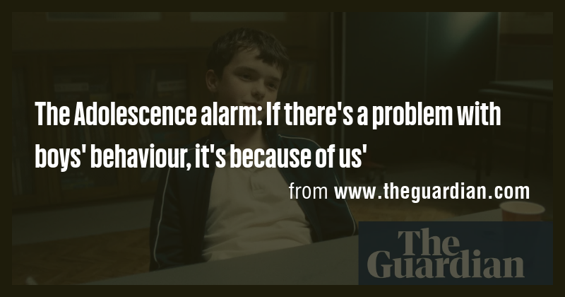 The Adolescence alarm: If there's a problem with boys' behaviour, it's ...