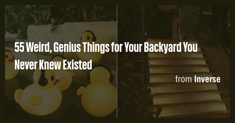 55 Weird, Genius Things for Your Backyard You Never Knew Existed - Briefly