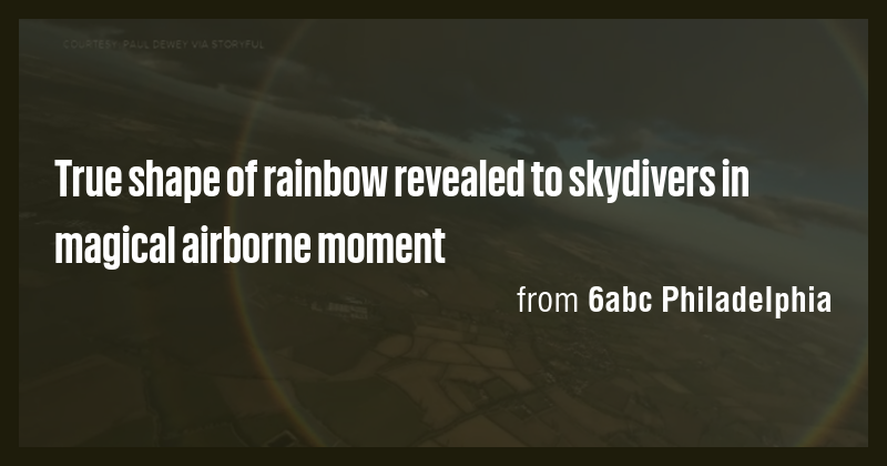 True shape of rainbow revealed to skydivers in magical airborne moment ...