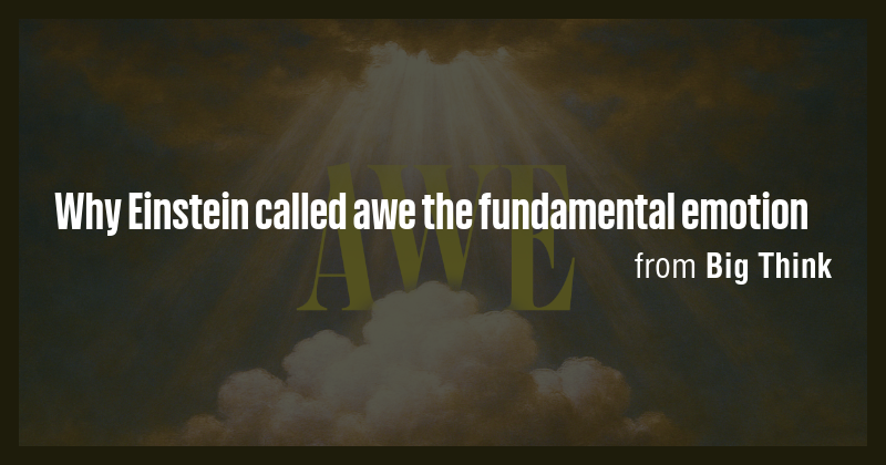 Why Einstein called awe the fundamental emotion - Briefly