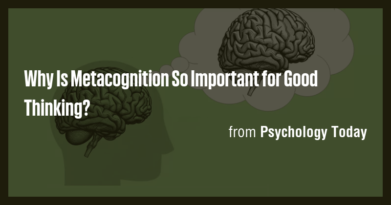 Why Is Metacognition So Important for Good Thinking? - Briefly