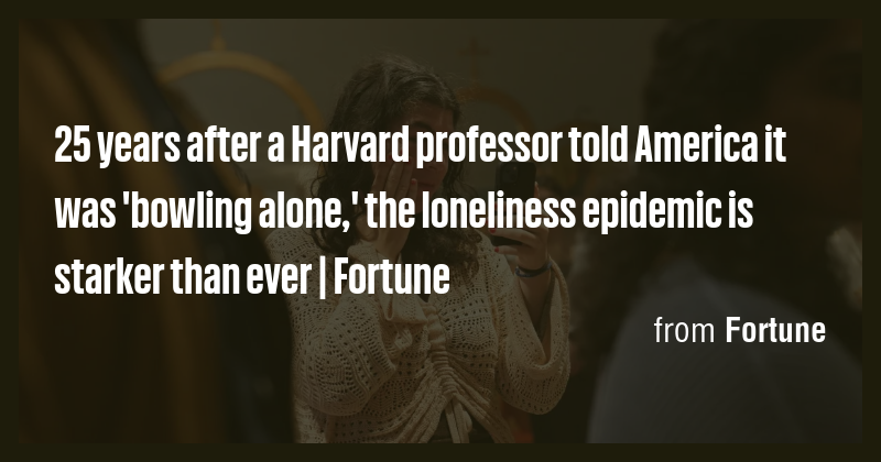 25 years after a Harvard professor told America it was 'bowling alone ...