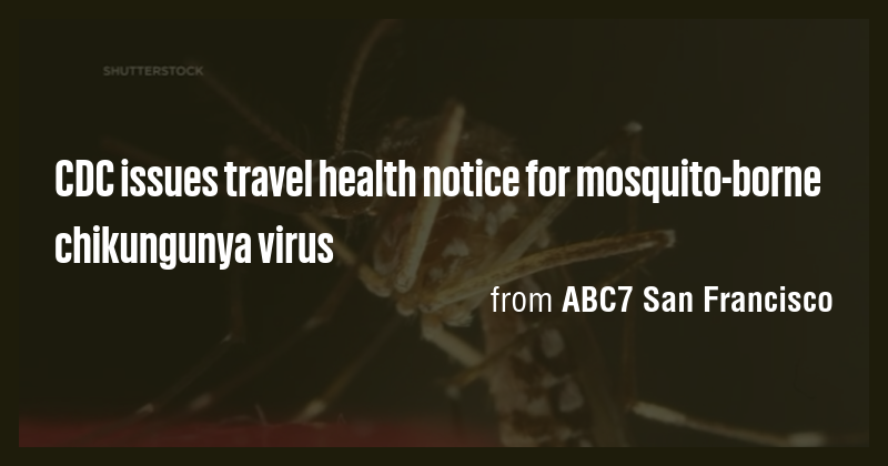 CDC issues travel health notice for mosquito-borne chikungunya virus ...