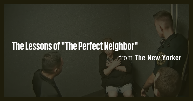 The Lessons of "The Perfect Neighbor" - Briefly