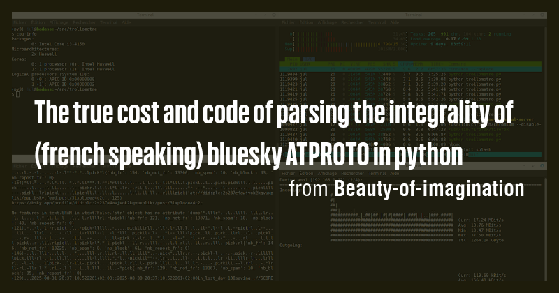The true cost and code of parsing the integrality of (french speaking ...