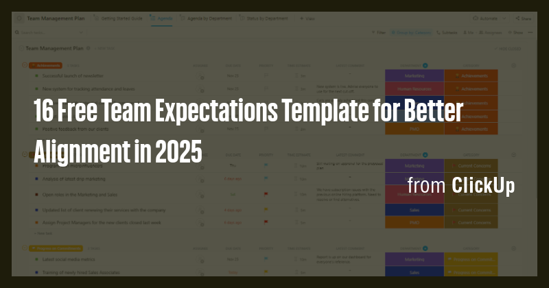 16 Free Team Expectations Template for Better Alignment in 2025 - Briefly