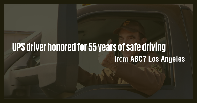 UPS driver honored for 55 years of safe driving - Briefly