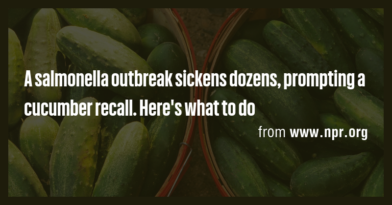 A salmonella outbreak sickens dozens, prompting a cucumber recall. Here ...