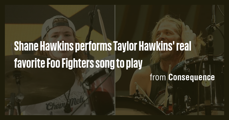 Shane Hawkins performs Taylor Hawkins' real favorite Foo Fighters song ...