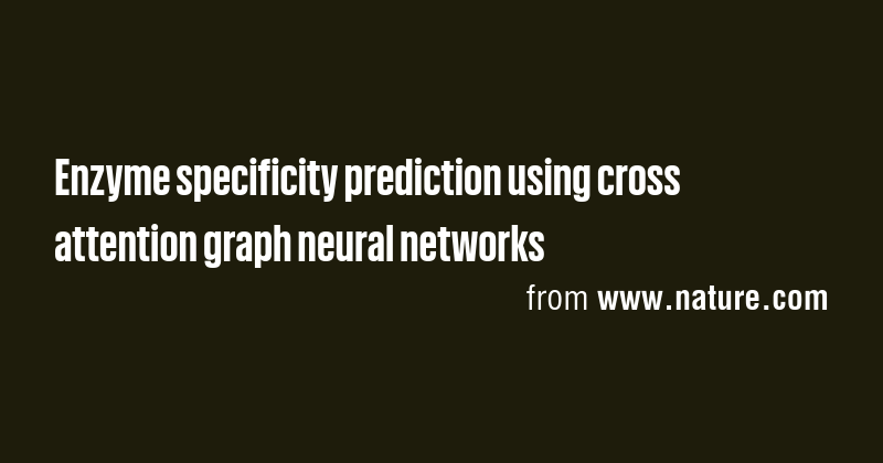 Enzyme specificity prediction using cross attention graph neural networks - Briefly