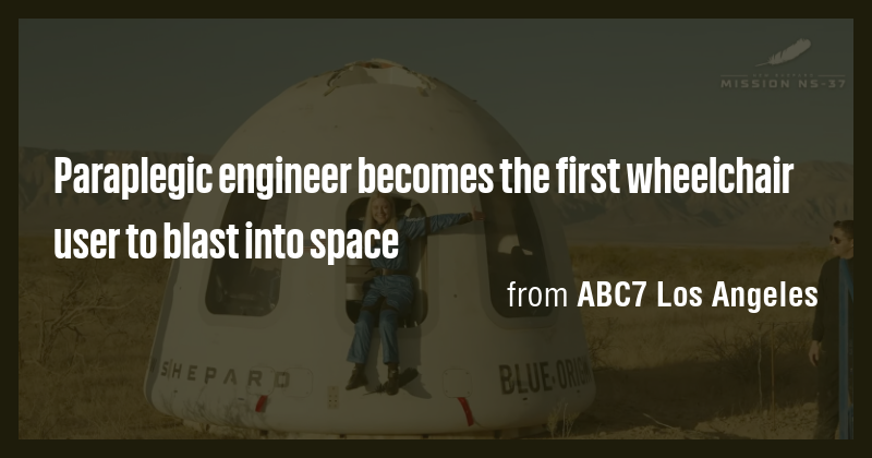 Paraplegic engineer becomes the first wheelchair user to blast into ...