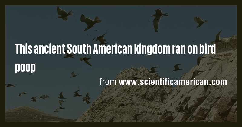 This ancient South American kingdom ran on bird poop - Briefly